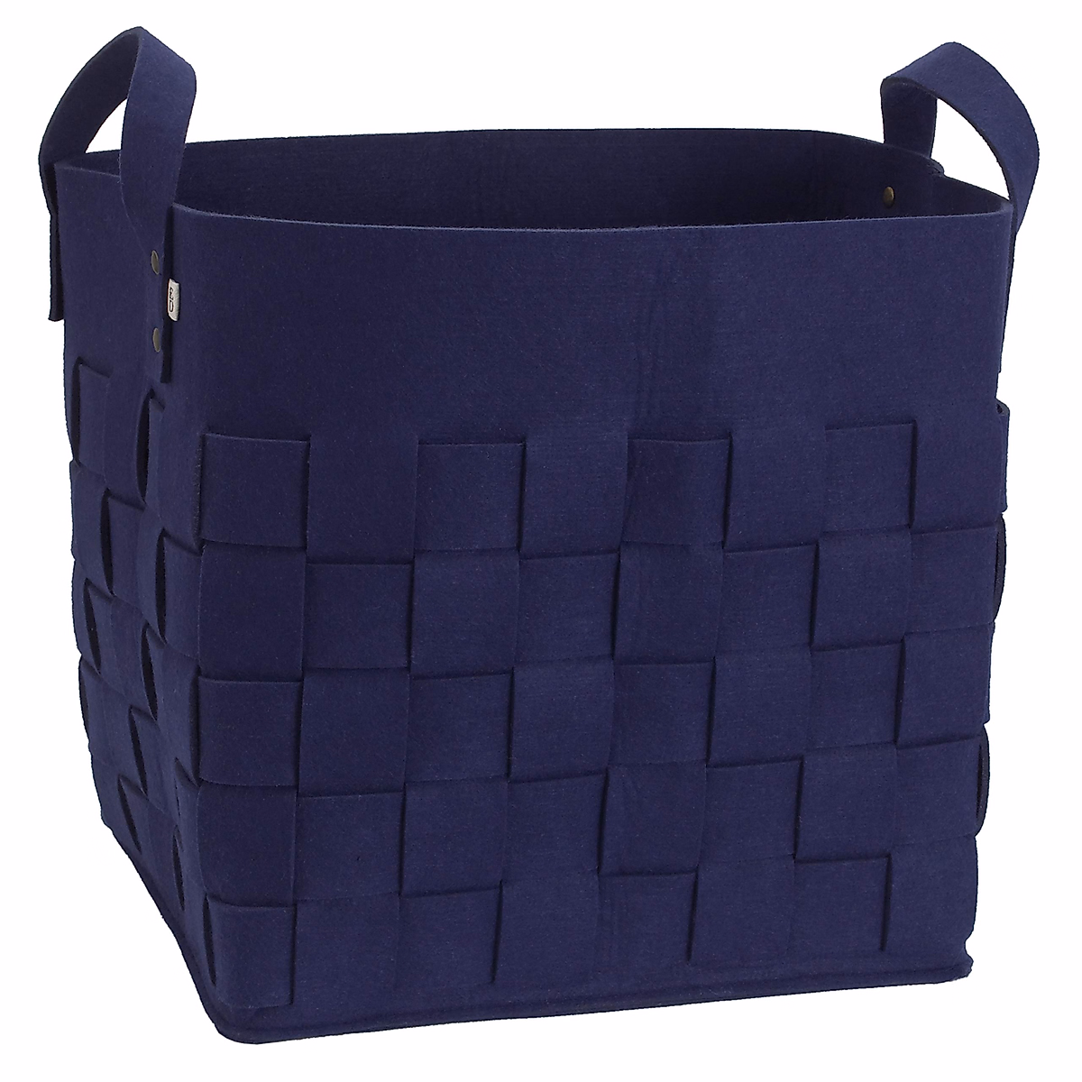 ED Ellen DeGeneres Doodle Dog - Woven Felt Storage Bin with Handles, Navy, Navy