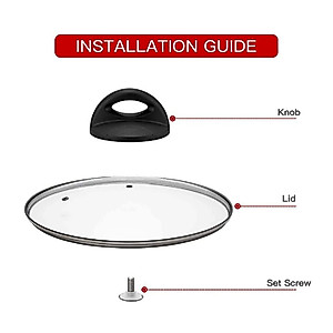 Universal Pot Lid Replacement Knobs, Heat Resistant Pan Lid Holding Handles,1 Pack, 2.5Inch Black Pot-lid-knob_64_1 2.5 Inch 1