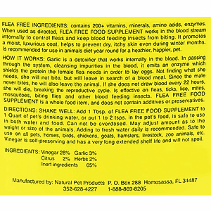 Flea-Free Pure Organic Food Supplement and Natural Pet Products , 64 Ounce