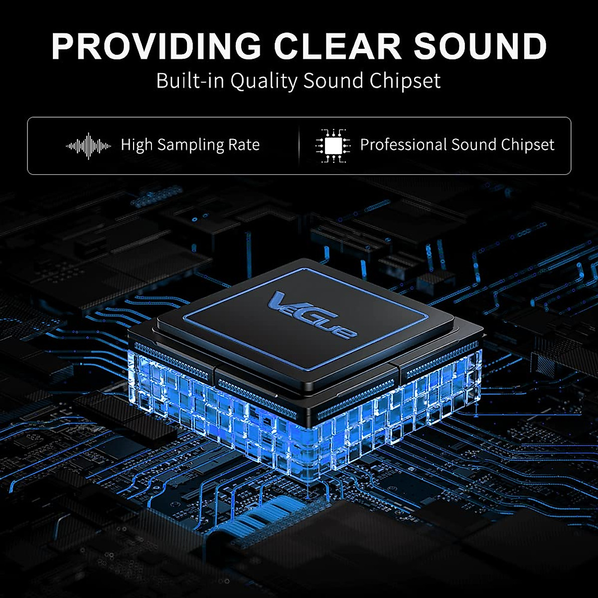 VeGue USB Microphone Kit, 192kHz/24Bit Streaming Podcast PC Condenser Computer Mic Set for Gaming, YouTube Video, Recording Music, Voice Over, Studio Mic with Adjustable Arm Stand (VG-016)