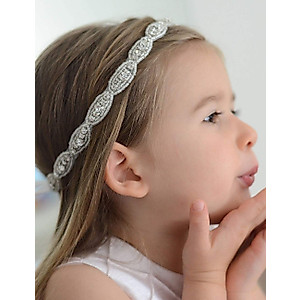 Denifery Flower Girl Rhinestone Crystal Headband Baby Headbands Headband Wedding Hair Accessories for Festival,Special Holiday,Halloween