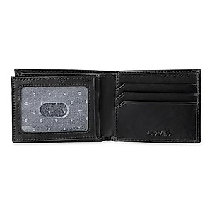 Levi's Men's Extra Capacity Slimfold Wallet, Charcoal Black, One Size