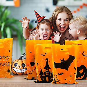 Halloween Goody Bags Large Treat Bags for Trick or Treat Halloween Plastic Candy Bags Party Favor Supplies 36 Packs 11 x 17 Inches