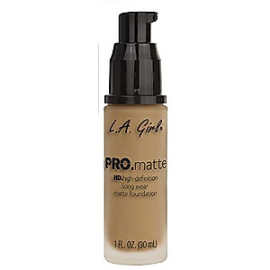 L.A. Girl Pro Matte Foundation, Medium Beige, 1 Fluid Ounce