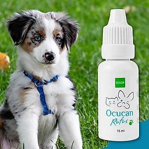 Ocucan Moisturizing Eye Drops for Dogs and Cats with Hyaluronic Acid. Lubricating Relief Artificial Tears for Dry Irritated Eyes for Pets. Multidose, 15 ml (0.50 Fl Oz)