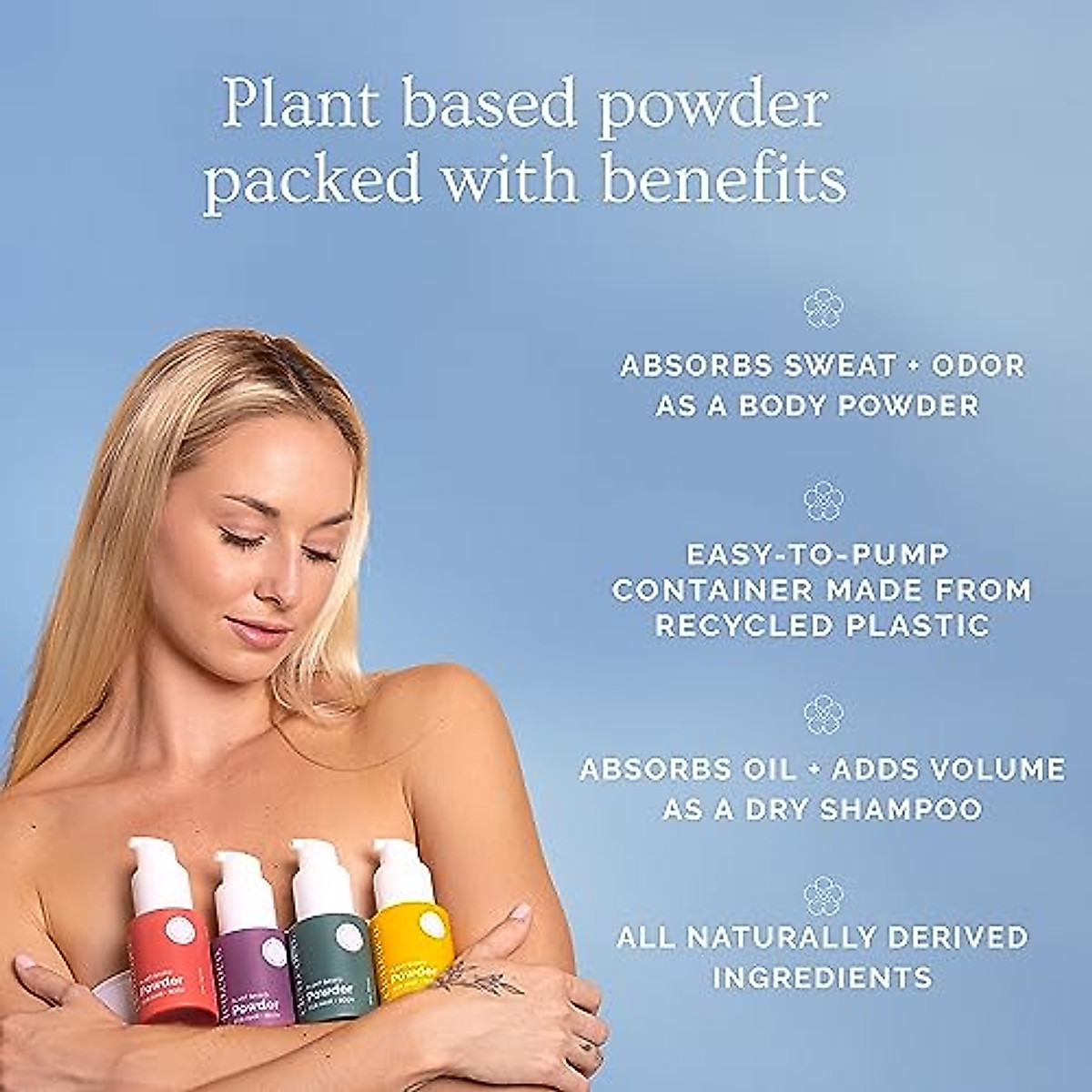 Cleo+Coco - Natural Dry Shampoo Powder - For Body & Hair - For Women - Absorb Odor & Sweat - Essential Oils & Arrowroot Powder - Free of Talc & Parabens - PCR - Made in USA - Grapefruit Bergamot - 4oz