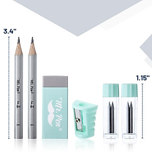 Mr. Pen- Geometry Set, 13 pcs, Compass for Geometry Compass, Geometry Kit Set with Shatterproof Storage Box, Math Compass, Geometry Set for School, Compass Math, Protractor and Compass Set