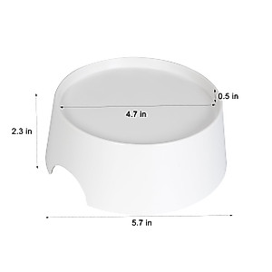 Blaucasa Cat/Dog Bowl Stand Set of 2, Elevated Cat Bowl Stand, Raised Stand for Food and Water Cat Bowls, Non Slip Pet Feeding Station,Prevent Neck & Whisker Fatigue(White, 5.7" L x 2.3" H)