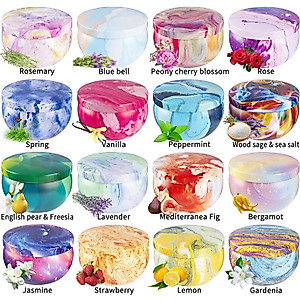 Scented Candles Gift Set of 16 for Women,Travel Tin Jar Candles, 2.5 oz Soy Wax Aromatherapy Candles for Yoga Spa Read Bath & More