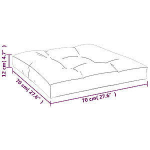 vidaXL Comfortable Pallet Cushion - Water Repellent Outdoor Seat Pad, 27.6"x27.6"x4.7", Perfect for Patio Furniture, Simple Maintenance, Vibrant Green Color