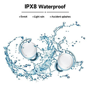 taopod Wireless Headphones, Bluetooth Earphones with LED Display, 42H Playtime, IPX7 Waterproof, Mini Earbud with Deep Bass, Bluetooth 5.3 Earphones for Sports Running Workout