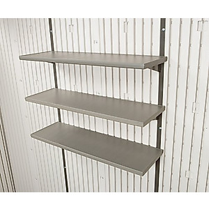 Lifetime 6406 8 X 5 Ft Outdoor Storage Shed with Window-Desert, Mixed Colors