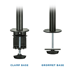 Mount-It! Dual Monitor Mount | Double Monitor Desk Stand Arm | Two Articulating Arms Fit 2 Screens 17 19 20 21 22 24 27 Inch Computer | VESA 75 100 Compatible Displays | C-Clamp Base