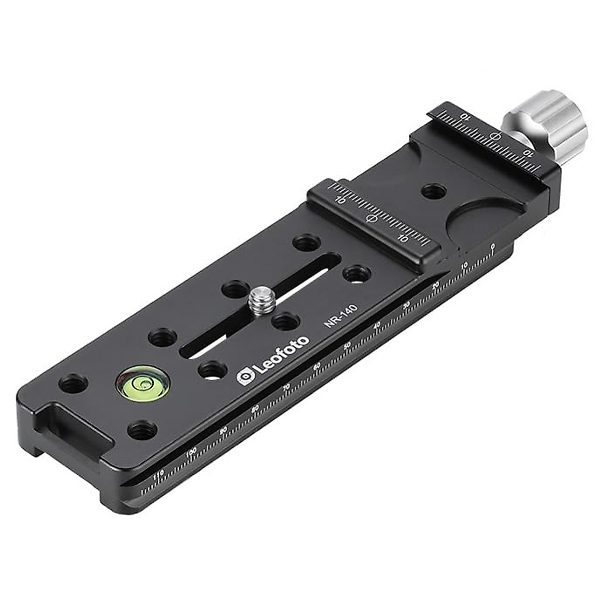 Leofoto NR-140 Nodal Slide Rail with Arca Clamp, 140mm Dual Arca Rail, 1/4" Camera Screw, Bubble Level