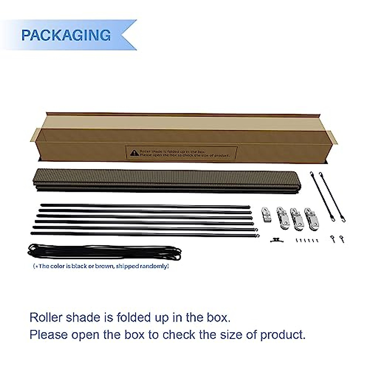 E&K Sunrise 5'W x 6'H Roll Up Shade Outdoor Hollow Out Roller Shade Blind Sun Shade for Patio Porch Backyard Gazebo Deck Pergola (Brown)