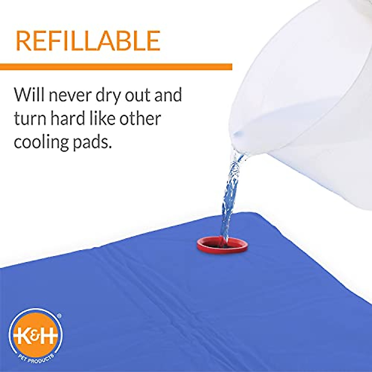 K&H Pet Products Coolin' Pet Pad Dog Cooling Mat Blue Large 20 X 36 Inches