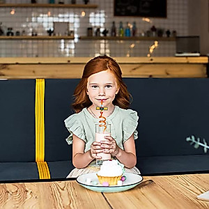 24 PC Outer Space Straws Party Favors, Reusable Plastic Straws for Birthday Party Decorations Include Solar System Astronaut Rocket Spaceship Satellite Planet Straws with 2 PC Clean Brushes