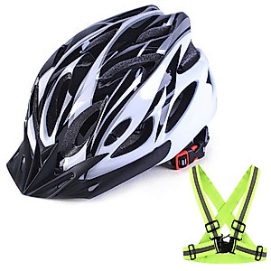 Bike Helmet,Bicycle Helmet Adjustable Size Ultralight Adult Cycling Helmet with Visor, Specialized Cycling Helmet for Men Women ES-022