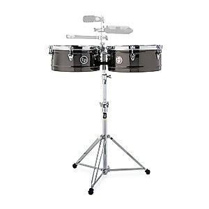 Latin Percussion Karl Perazzo Top-Tuning Timbales (LP1415-KP) Black Nickel