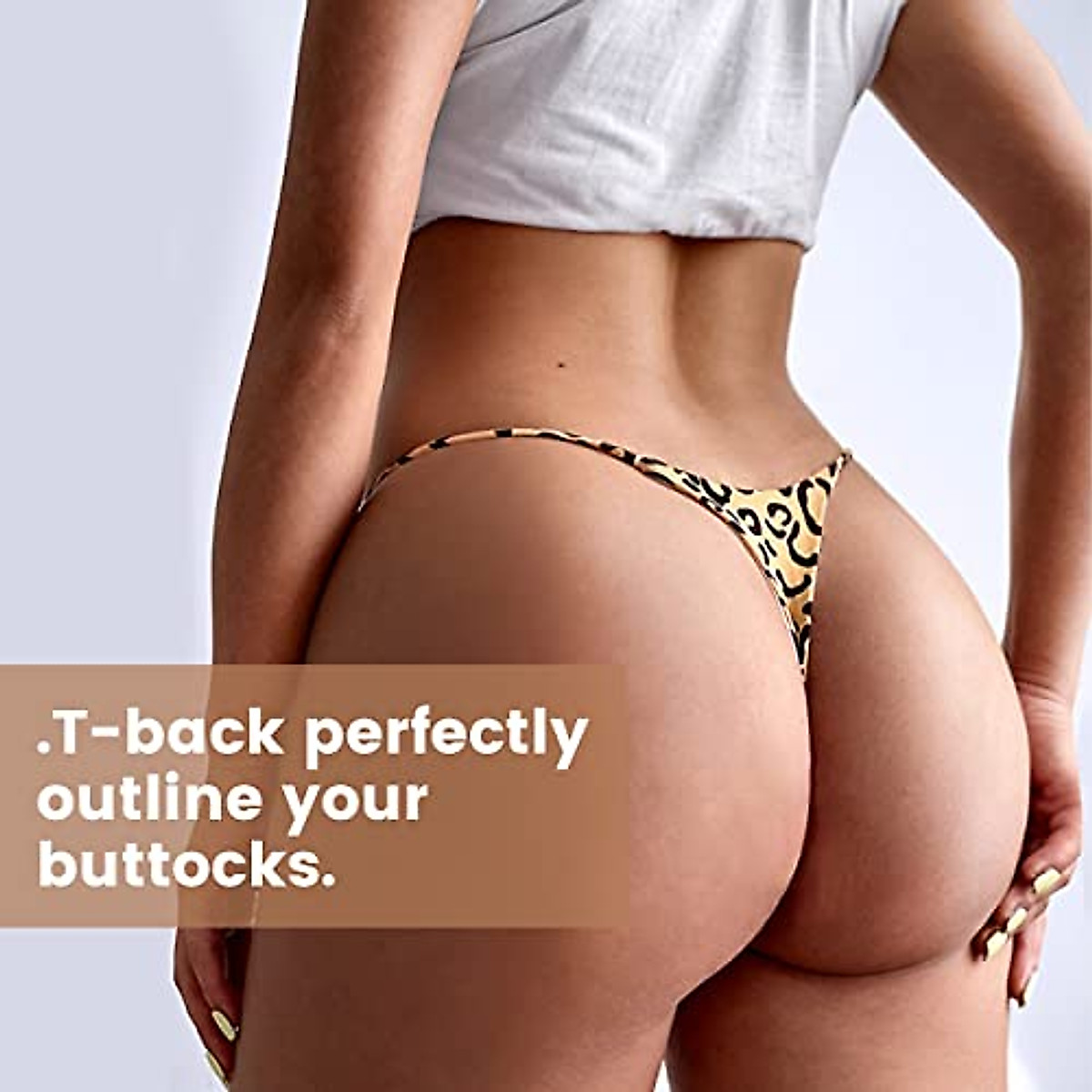 chahoo Sexy G-String Thong for Women Pack Low Rise String Underwear Ladies Plus Underwear T Back Bikini Panties Set Gift for Women
