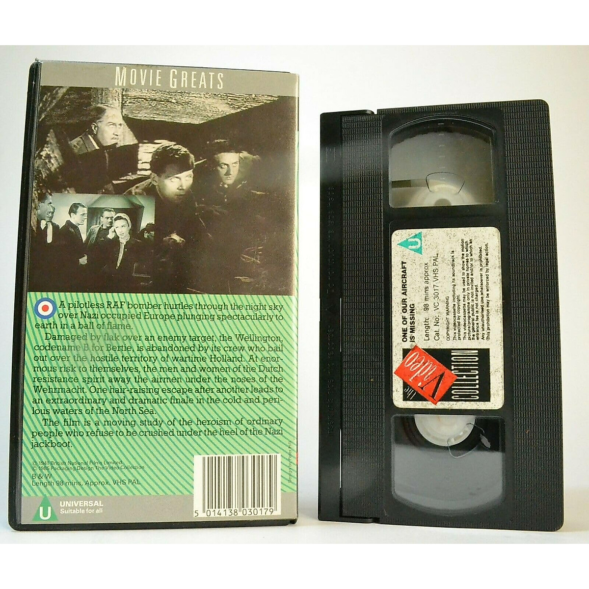 One Of Our Aircraft Is Missing [Movie Greats] Action - Godfrey Tearle - Pal VHS