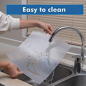 Shelf Liners for Kitchen Cabinets Drawer Liner Non-Slip Cabinet Liners EVA Material Non-Adhesive Shelf Liners Fridge Liner Strong Grip Cabinet Liner. Water & Oil Proof. Gray Strip 18 in X 20 Ft