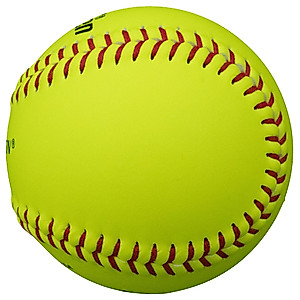 Baden Perfection Game Fastpitch Softballs | NFHS Approved 12" Ball | Yellow Pro Leather Softballs for Fastpitch Play | One Dozen