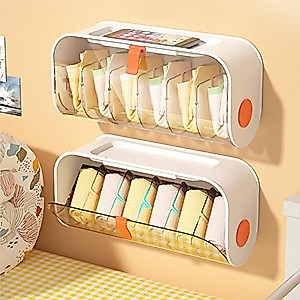 Wall-mounted underwear storage box drawer dorm wardrobe panties socks bra finishing storage artifact three-in-one wall mounted underwear storage wall mounted underwear socks storage box Plastic