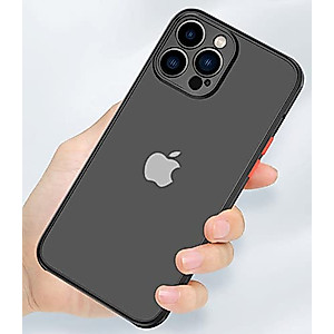 ZEZHOU for iPhone 14 Pro Max Phone Case, Shockproof for iPhone 14 Pro Max Case, Military Grade Drop Protection, Protective Hard Back Slim Translucent Case for iPhone 14 Pro Max 6.7'', Frosted Black