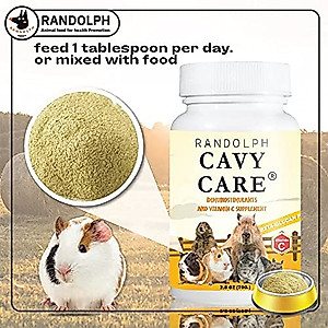 RANDOLPH Cavy Food Care 70 g. IMMUNOSTIMULANTS & Vitamin C Supplement Recovery & Booster Energy for Guinea Pig & Herbivores Small Pet, Probiotics Improved Digestion Best Prevent Healthy Rabbit Feed
