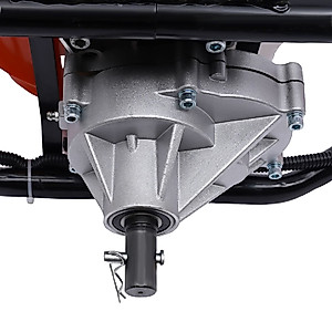 52cc Gas Powered Earth Auger Post Hole Digger Borer Fence Ground Drill 4inch / 6inch / 8inch Bits (52CC Red)