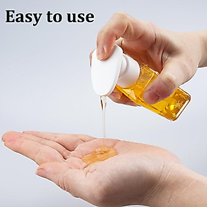 Hethyo Travel Bottles Travel Accessories Toiletries 4 Pack 3.7oz/110ml Travel Shampoo And Conditioner Bottles Empty Plastic Pump Bottle Dispenser Travel Size containers travel essentials