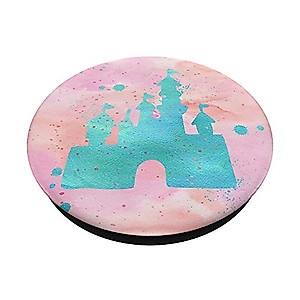 Pink Castle Gift for Her PopSockets PopGrip: Swappable Grip for Phones & Tablets