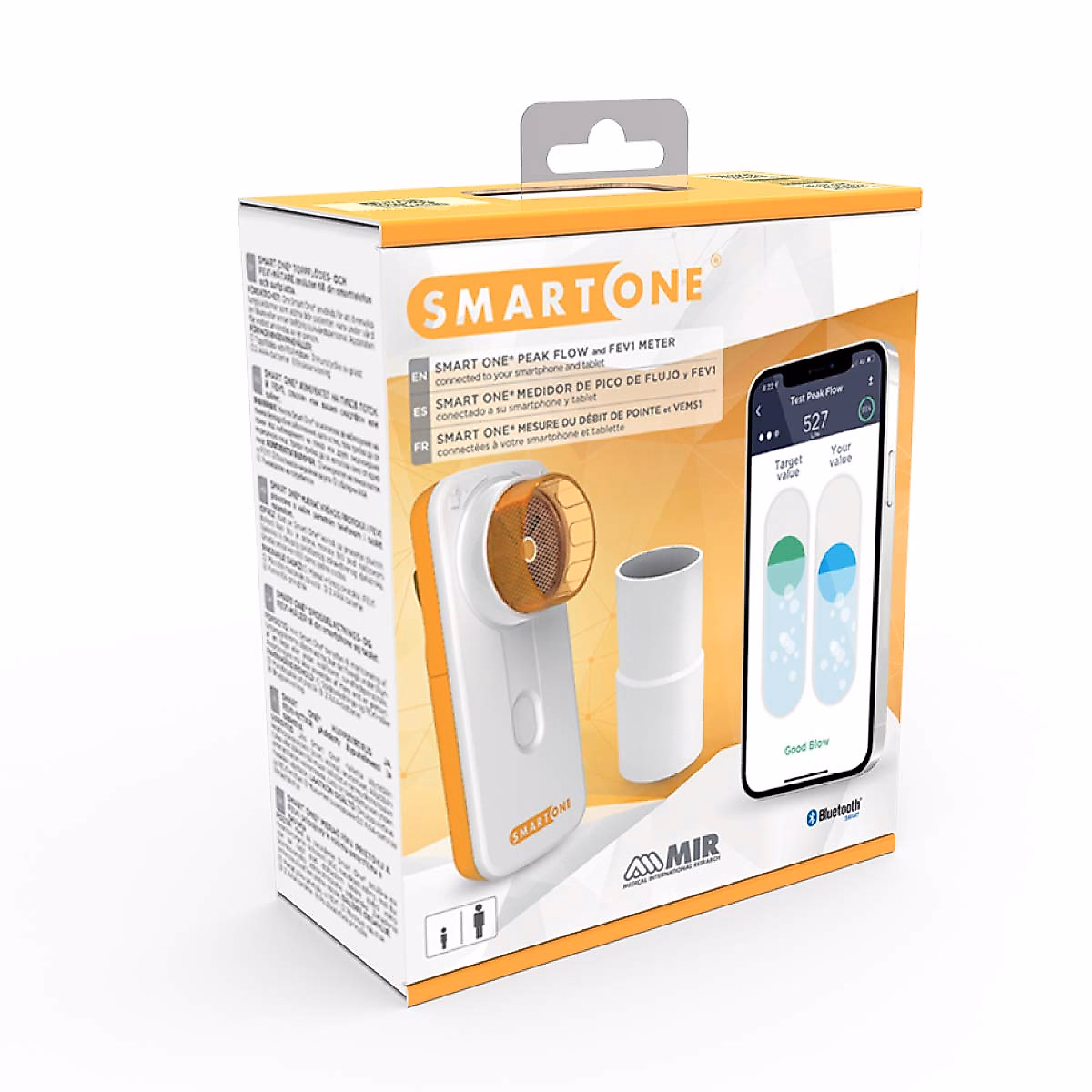 MIR Smart ONE | Personal Pocket Spirometer | Peak Flow (PEF) and FEV1