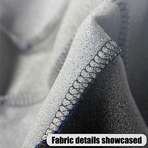 BELOMI Car Seat Covers Full Set, Breathable Premium Cloth Automotive Seat Cover, Universal Front and Rear Seat Covers, Easy to Install Car Accessories for Most Cars Trucks SUV (Red)