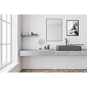 Funny Bathroom Decor Giraffe Animals Bathtub Poster–Unframed (12 x 16 Inch)– Bathroom Wall Decor, Black and White Bathroom Decor, Giraffe Wall Art Photo Pics Poster Funny Bathroom Modern Cute Chic Cool Unique Bathroom Sign