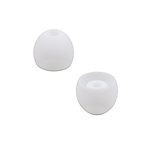 ALXCD Ear Tips for LG Tone Platinum HBS 1100 Earphone, XS/S/M/L 4 Sizes 8 Pairs Soft Silicone Replacement Earbud Tip, Fit for LG HBS1100 HBS-1100 LG Tone Platinum HBS 1100 [8 Pair] (White)