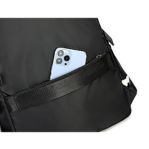 Jaygulf Waterproof Women Laptop Backpack Casual Girls Daypack Black