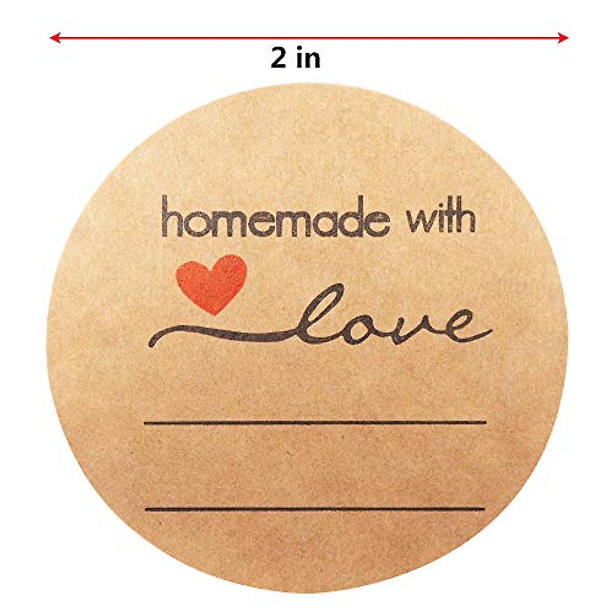 Jam and Jelly Jar Labels, Canning Labels for Mason Jars and More(2" Round 500/roll) with Lines for Writing- Jar Labels Homemade Jam, Jelly, and More