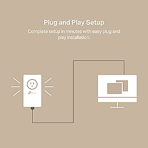 TP-Link AV1000 Powerline Ethernet Adapter(TL-PA7017P KIT)- Gigabit Port, Plug and Play, Extra Power Socket for Additional Devices, Ideal for Smart TV (Renewed)