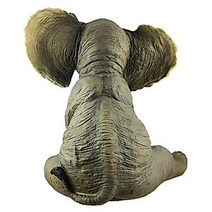 Things2Die4 Enchanting African Elephant Statue with Lantern- Adorable Porch and Garden Decor - 13.5 Inches High - Hand-Painted Outdoor Sculpture for Nature Lovers