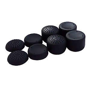 Hikfly Silicone Gel Controller Cover Skin Protector Compatible for PS4/PS4 Slim/PS4 Pro Controller (1 x Controller Cover with 8 x FPS Pro Thumb Grip Caps)(Grey)