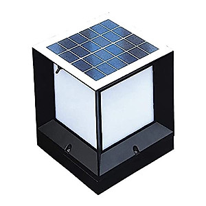 KLFJFD Solar Lights Outdoor,LED Solar Pillar Lamp Modern Simple Metal Aluminum Outdoor Post Light,Villa Park Home Garden Decoration