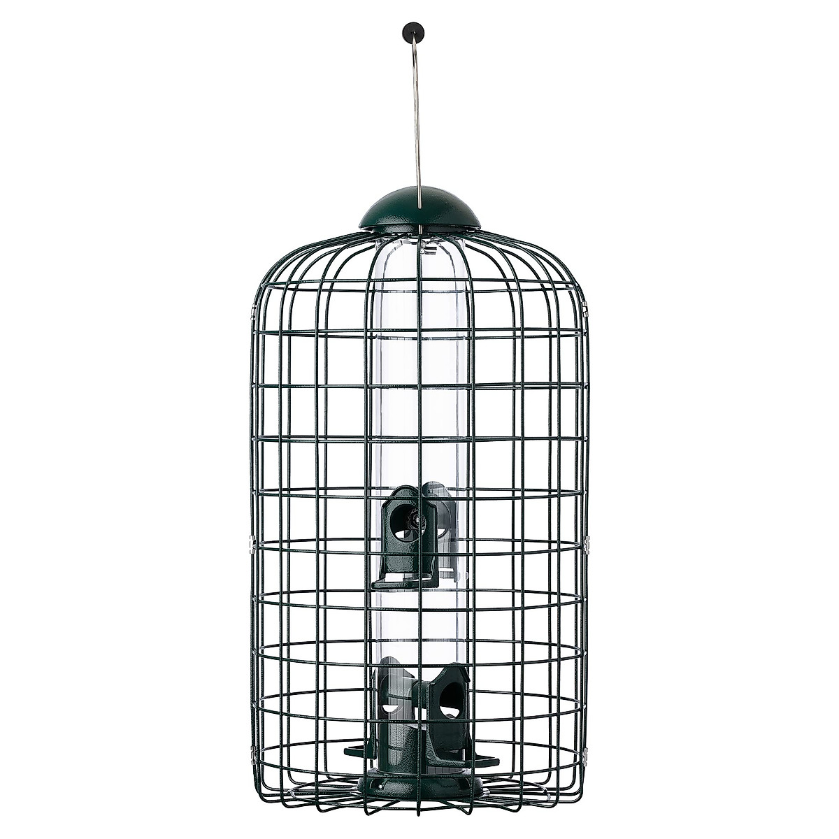 More Birds Squirrel-X Bird Feeder, Cage Tube Feeder Keeps Squirrels Out, 4 Feeding Ports, 1.5 lb Seed Capacity
