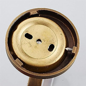 AAMNA Antique Brass Toilet Brush and Holder Wall-Mounted Ceramic Cleaning Brush w/Long Handle Deep Cleaner for Bathroom Storage and Organization