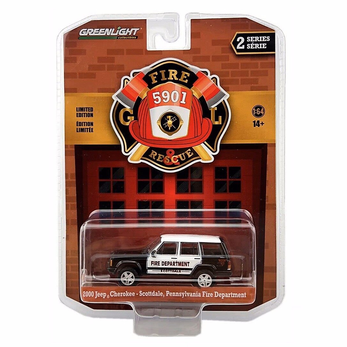 Greenlight 1:64 Fire & Rescue Series 2 - 2000 Cherok&ee - Scottdale, Pennsylvania Fire Department 67020-D [Shipping from Canada]