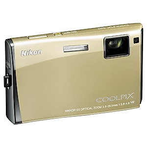Nikon Coolpix S60 10MP Digital Camera with 5x Optical Vibration Reduction (VR) Zoom (Platinum Bronze)