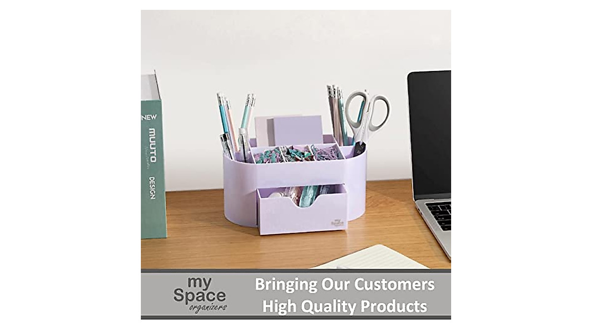 Buy Acrylic Desk Organizer - Light Purple Office Storage