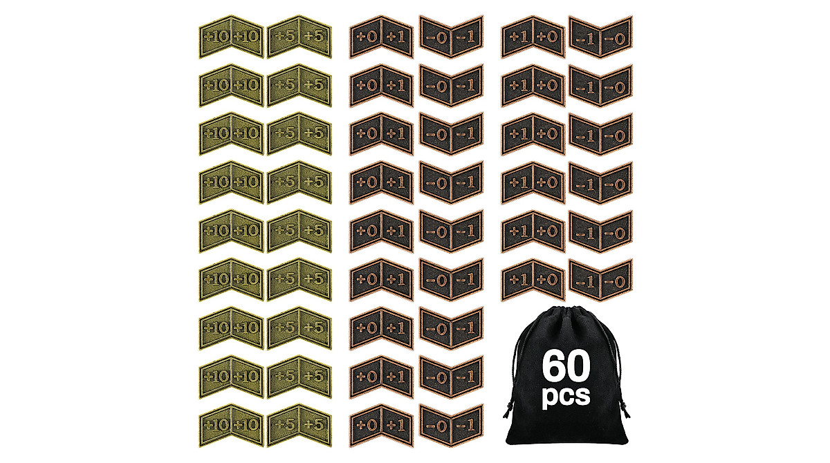 Antique Gold Magic Gathering Tokens - 60 Metal Counters