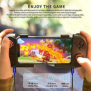 arVin Gaming Controller for iPhone Android Bluetooth Gamepad Joystick for iPhone 14/13/12/11, Samsung Galaxy S22/S21/S20, TCL, Call of Duty Mobile, Wireless Connection -Direct Play